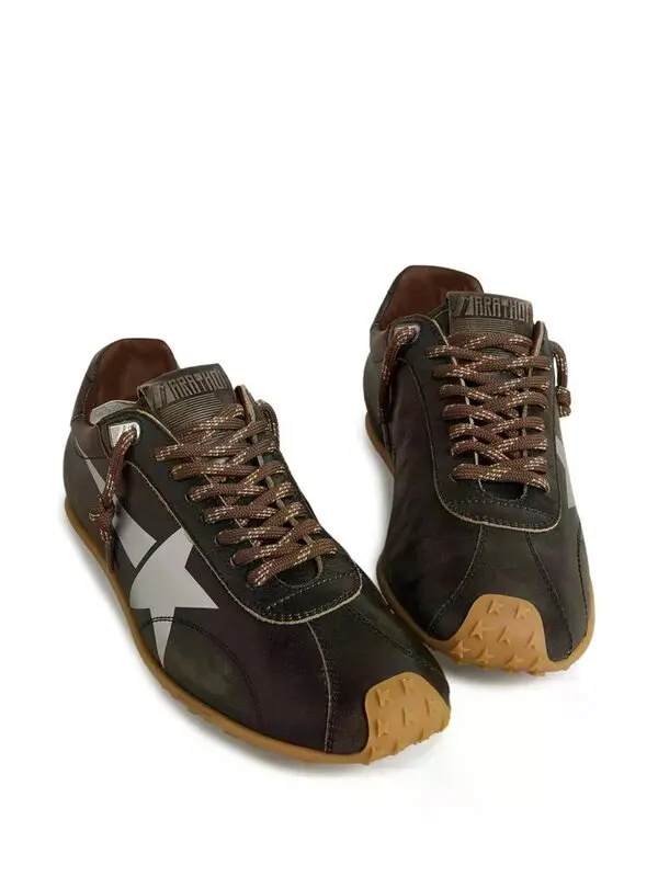 GOLDEN GOOSE Marathon Speed Logo-embossed Leather Sneakers