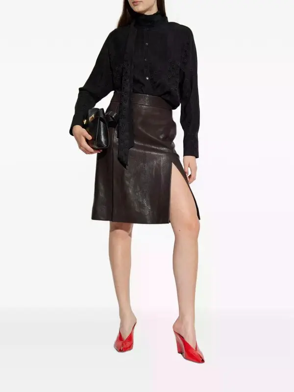 FERRAGAMO Leather Mini Skirt