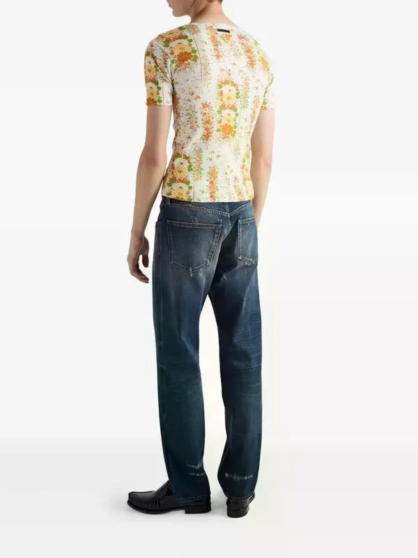 Prada Floral-pattern Crew-neck T-shirt