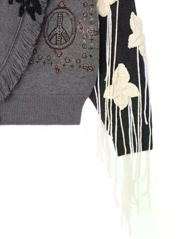 Alanui Embellished Fringed Cardigan
