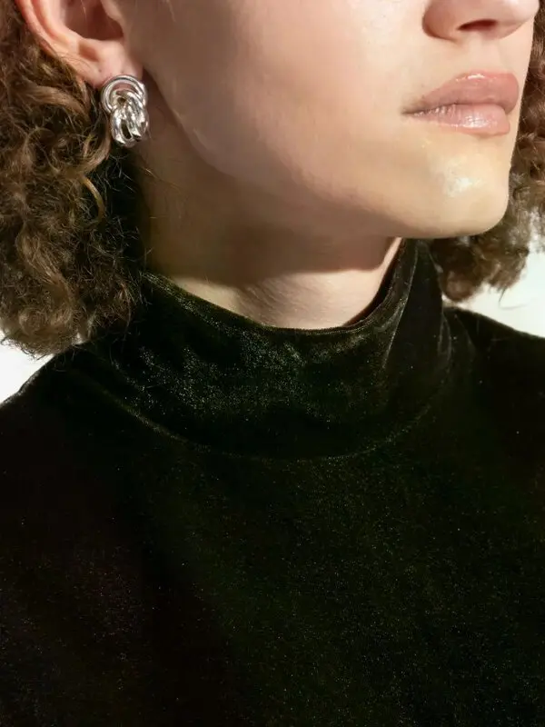 LIÉ STUDIO Vera Knot-detail Earrings - Silver