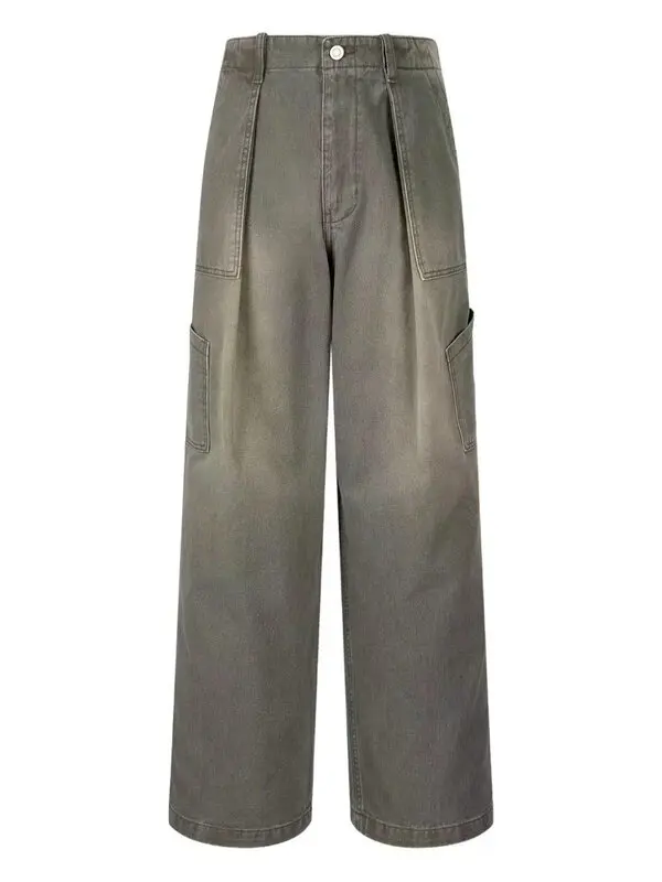 STUDIO TOMBOY Cargo Pocket Wide-leg Trousers - Grey