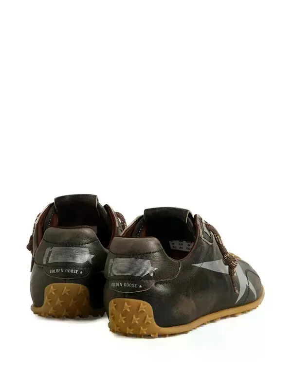 GOLDEN GOOSE Marathon Speed Leather Logo Sneakers - Brown