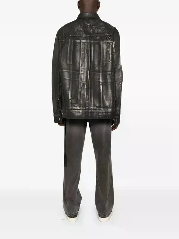 Rick Owens Jumbo Metallic-effect Denim Jacket