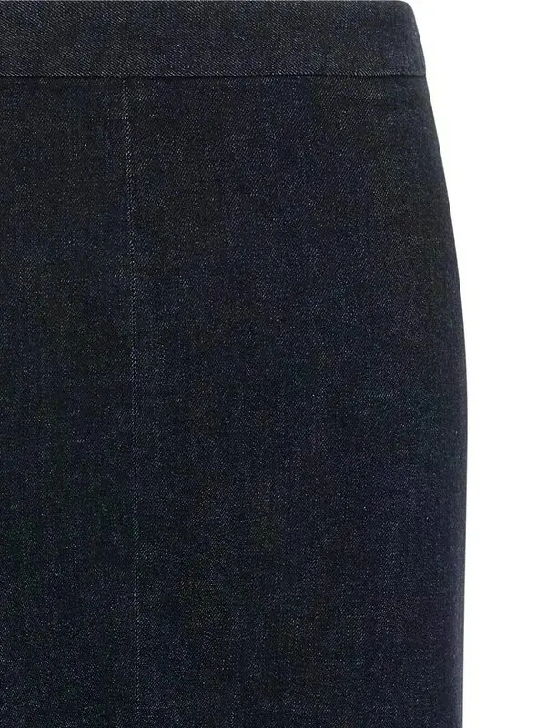 TOM FORD Denim Midi Skirt With Flounce Hem
