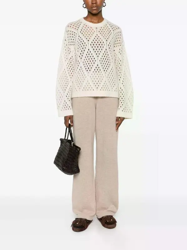 MR MITTENS Elasticated Waist Wide Leg Knitted Pants