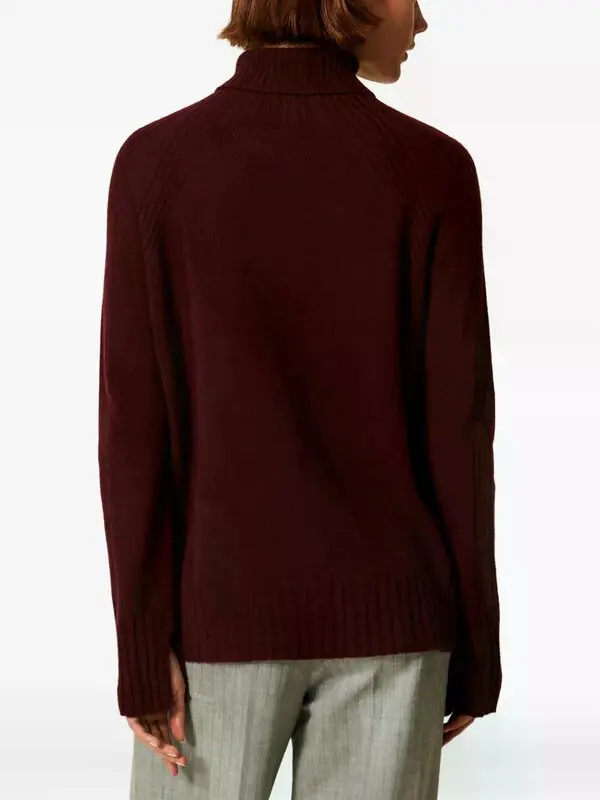 TWINSET Turtleneck Ribbed Jumper - Red