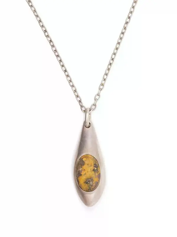 PARTS OF FOUR Chrysalis Jasper Gemstone Necklace - Silver