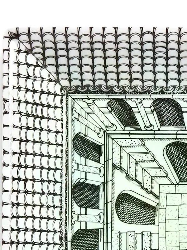 FORNASETTI Vide-poche Architettura Square Tray