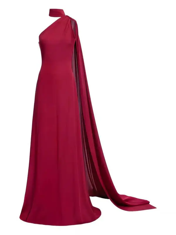 Elie Saab One-shoulder Scarf Maxi Dress