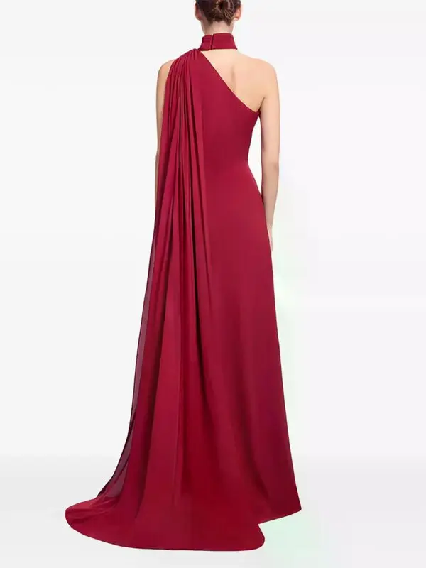 Elie Saab One-shoulder Scarf Maxi Dress
