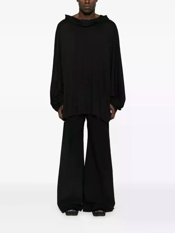 Rick Owens Oversized Fit Hoodie - Black