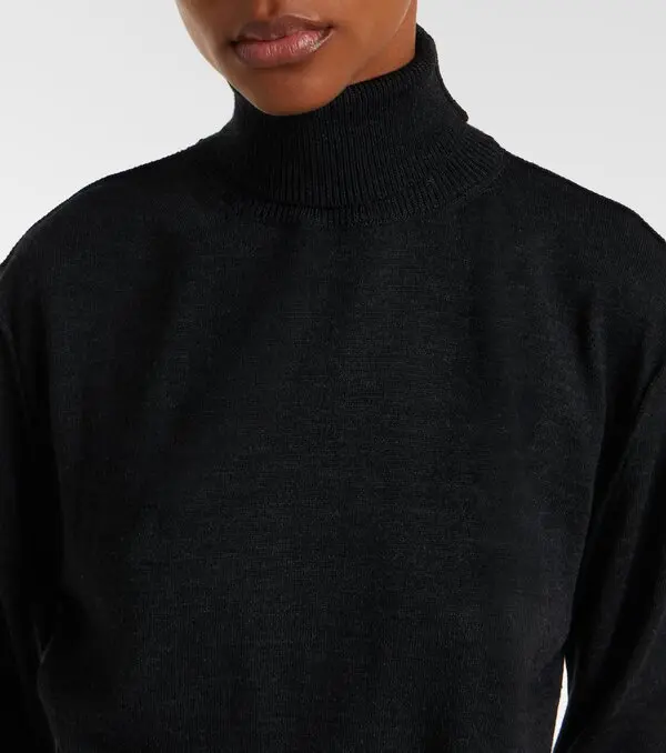 LEMAIRE Wool-blend Turtleneck Midi Dress - Grey