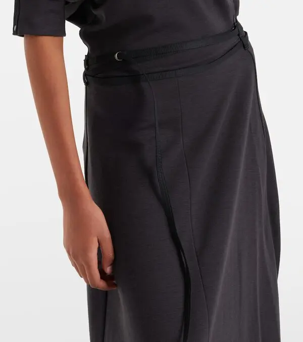 LEMAIRE Twisted Hem Jersey Midi Dress