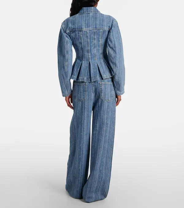 GANNI Peplum Denim Jacket