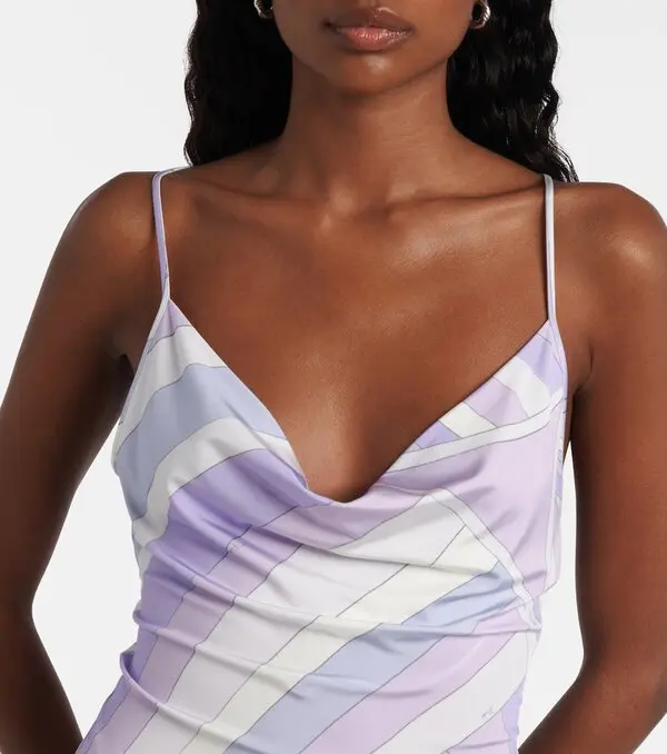 Emilio Pucci Iride Satin Jersey Mini Dress - Multicoloured