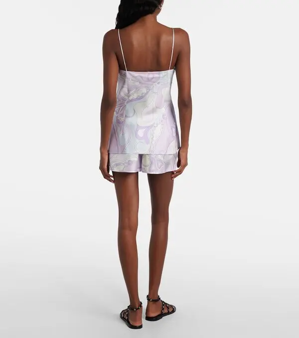 Emilio Pucci Orchidee Silk Satin Camisole