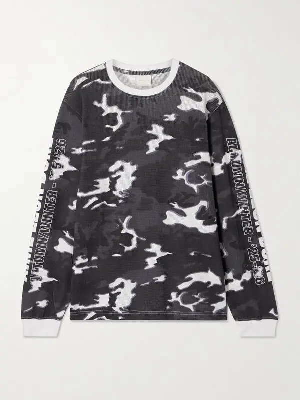 Aimé Leon Dore Camouflage-print Cotton-mesh T-shirt - Multi