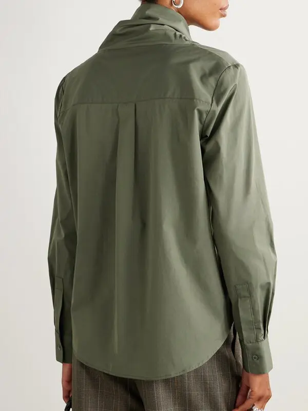TWP My Maria' Cotton-poplin Shirt With Asymmetric Collar