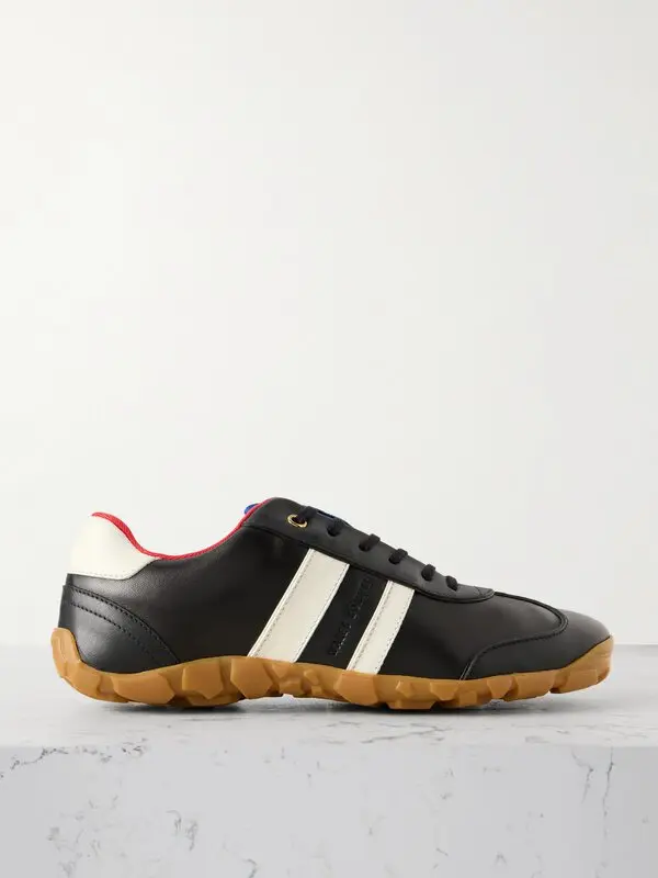 WALES BONNER Cadence Leather Sneakers - Black
