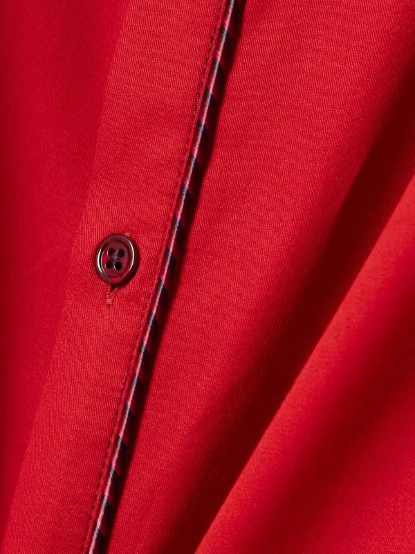 Christopher John Rogers Open-back Cotton-twill Shirt