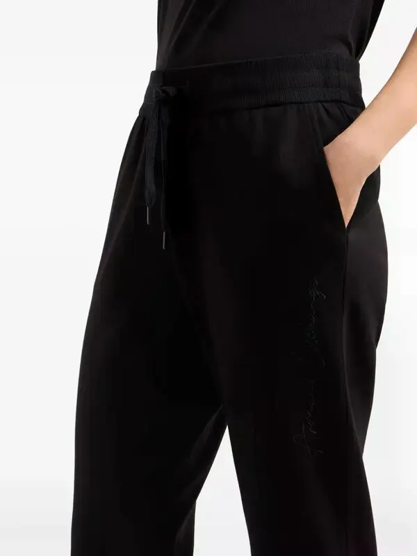 Armani Exchange Straight-leg Trousers With Drawstring Waistband