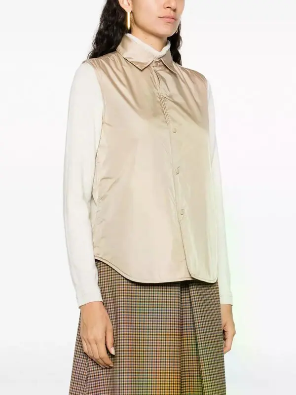 Aspesi Shimmer Press-stud Fastening Gilet