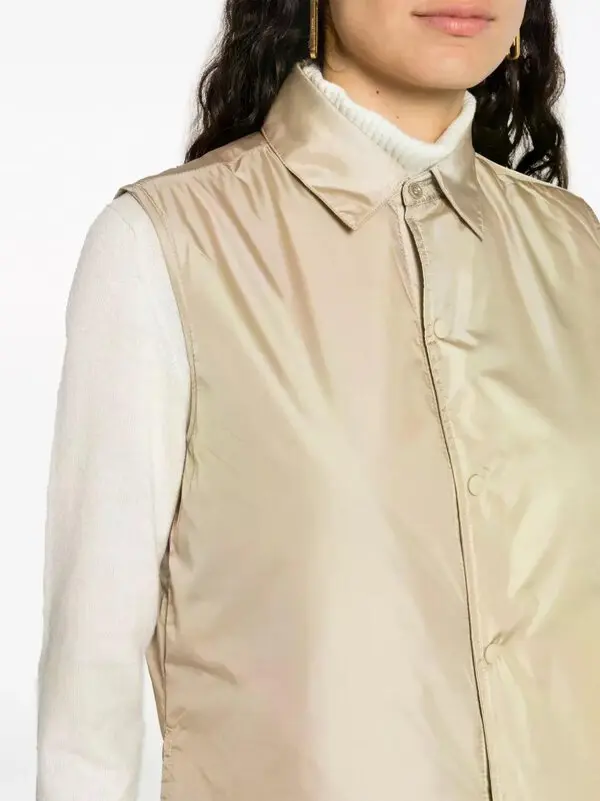 Aspesi Shimmer Press-stud Fastening Gilet