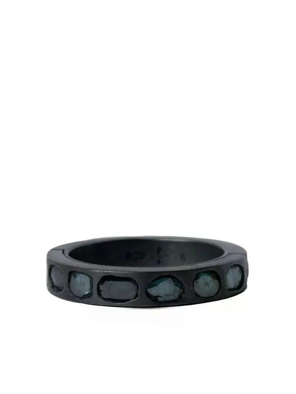 PARTS OF FOUR Sistema Blue Diamond Ring - Silver
