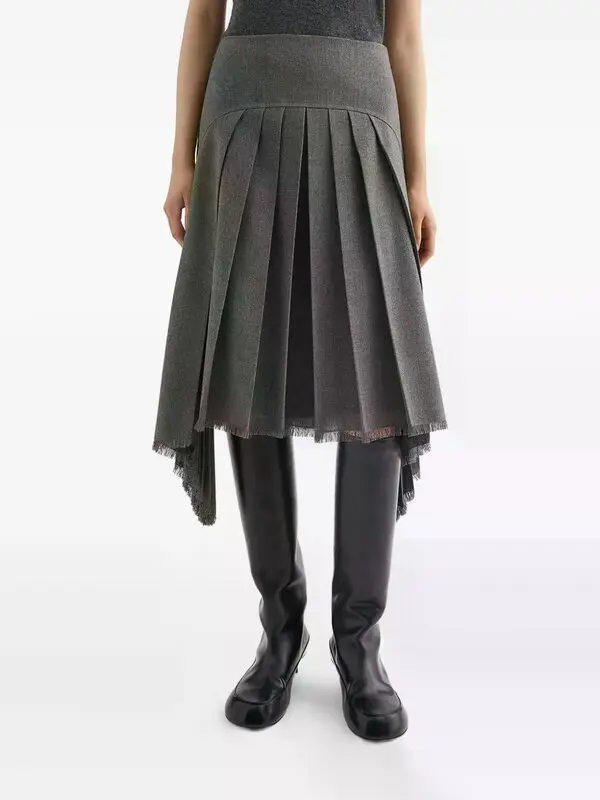 JIL SANDER Pleated Midi Skirt