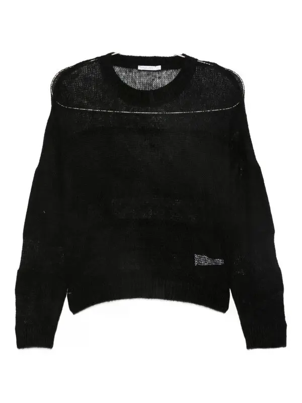 Patrizia Pepe Crew Neck Sweater - Black