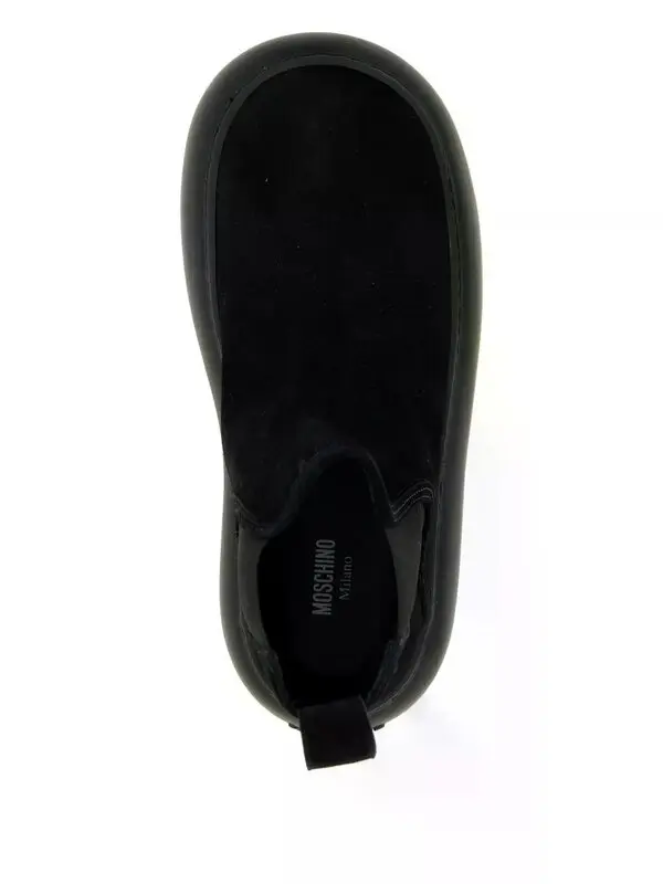 Moschino Ankle Boots With Elastic Inserts And Chunky Rubber Sole