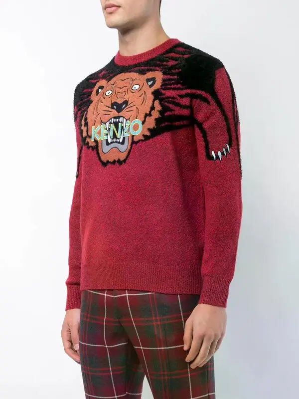 Kenzo Tiger Intarsia Crew Neck Sweater