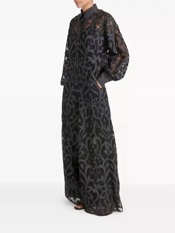 TEMPERLEY LONDON Lois Embroidered Balloon-sleeve Shirt
