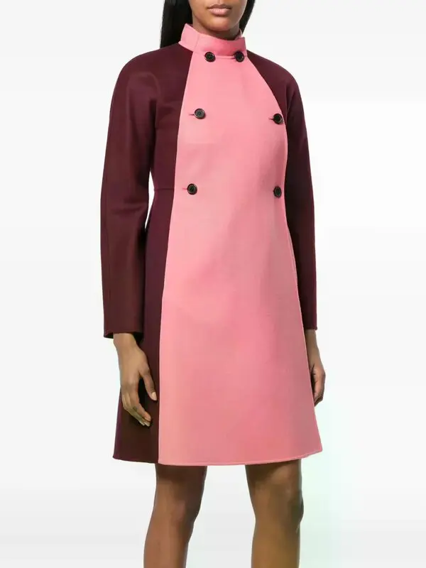 Valentino Garavani Color-blocked Wool And Cashmere-blend Coat