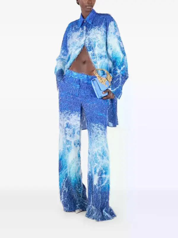 Roberto Cavalli Printed Jacquard Trousers