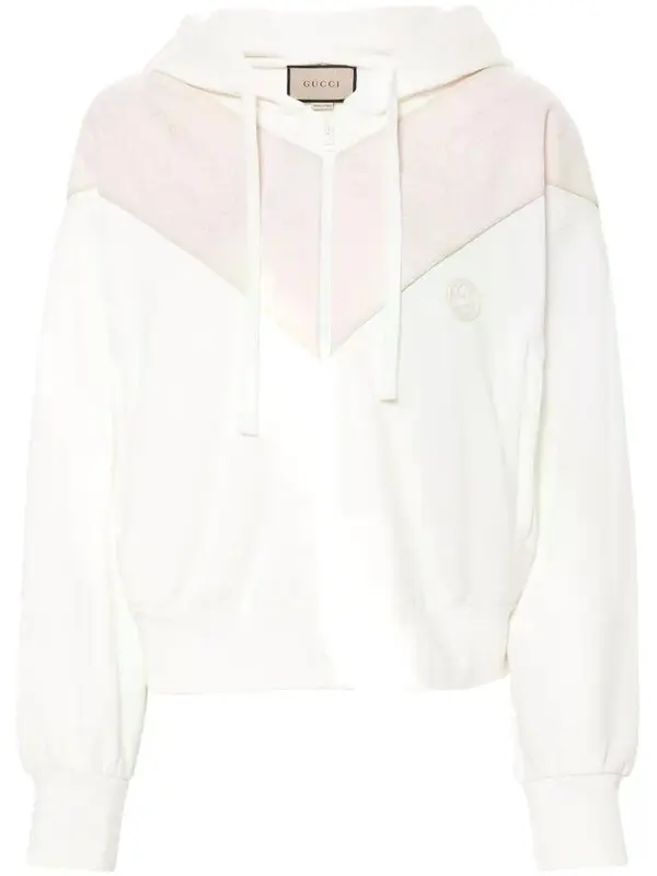 Gucci Cotton Zip-up Hooded Sweatshirt With Interlocking G Detail