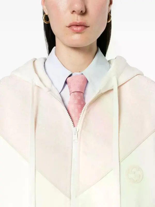 Gucci Cotton Zip-up Hooded Sweatshirt With Interlocking G Detail
