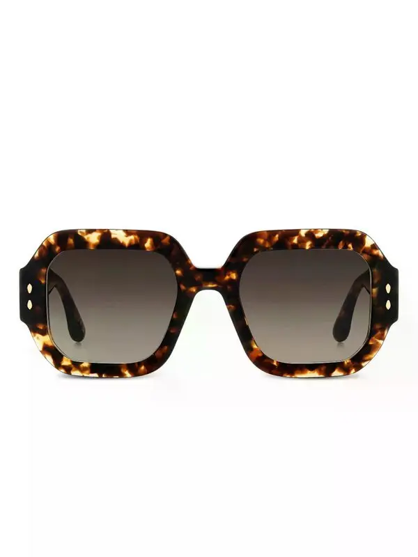 Isabel Marant Geometric Frame Tortoiseshell Sunglasses - Brown