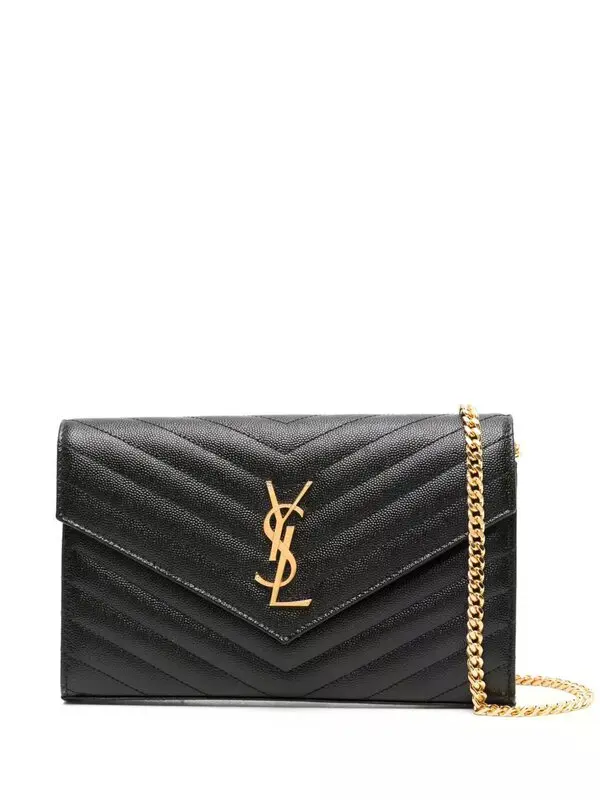 Saint Laurent Classic Cassandre Quilted Leather Clutch Bag - Black