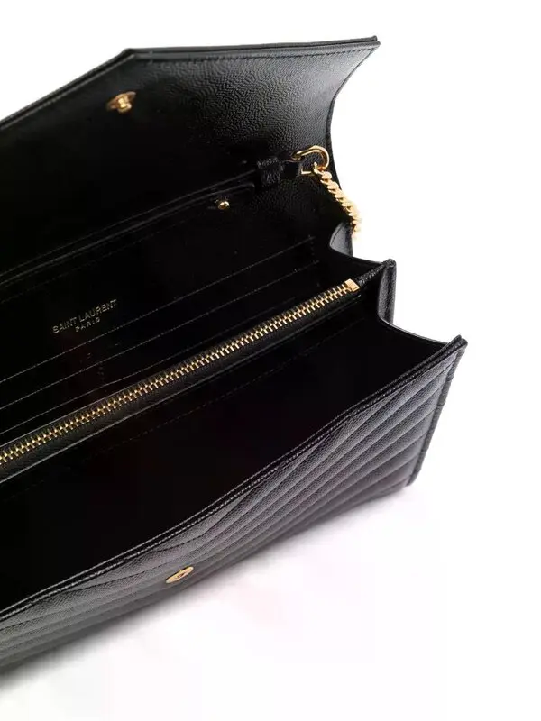 Saint Laurent Classic Cassandre Quilted Leather Clutch Bag - Black