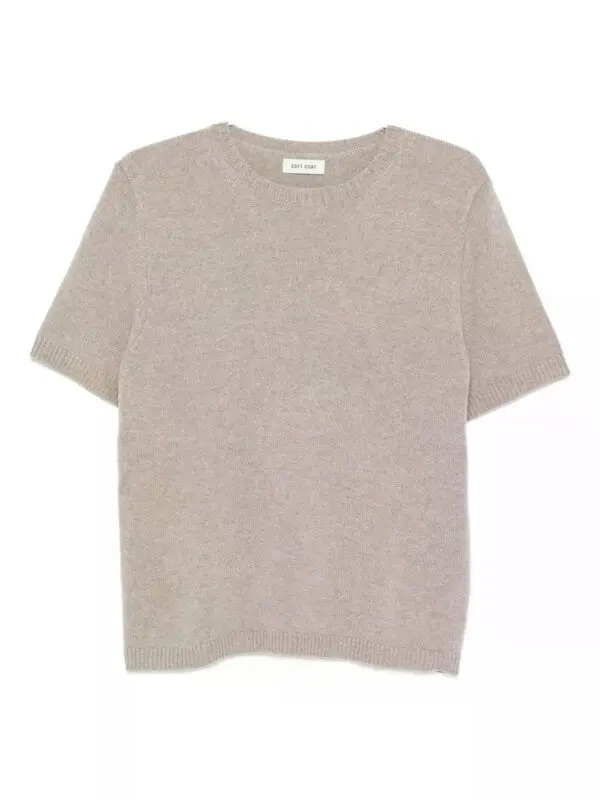 Soft Goat Oversized Knit T-shirt - Neutrals