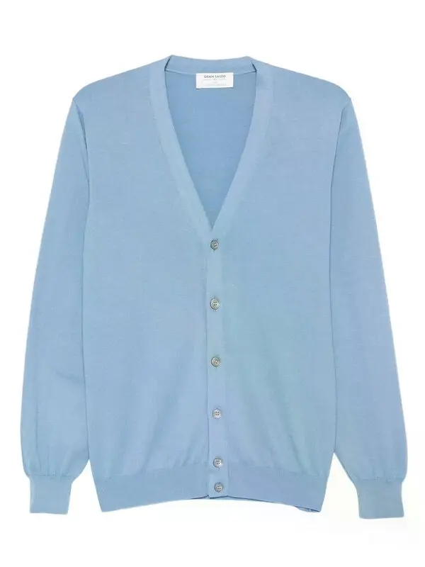 GRAN SASSO V-neck Cardigan - Blue