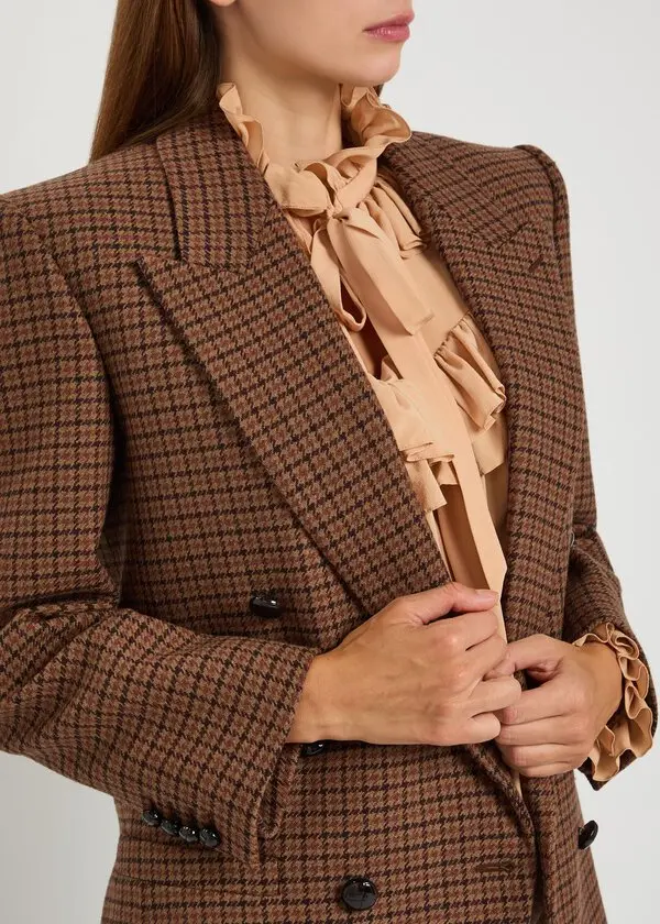 Chloé Checked Wool-blend Blazer