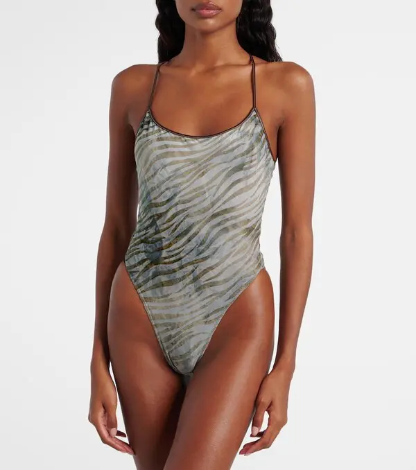 JACQUES WEI Zebra-print Bodysuit
