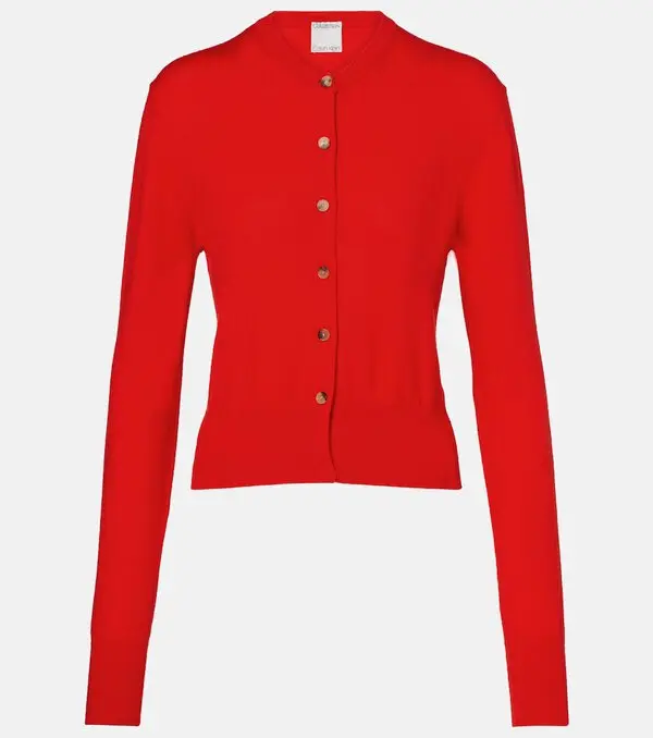 Calvin Klein Scarlet Wool Cardigan