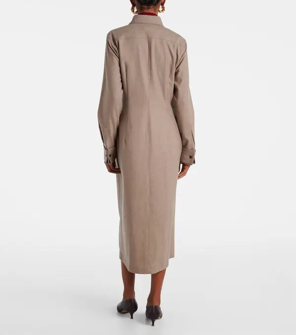 Max Mara Pallino Cashmere-blend Shirt Dress