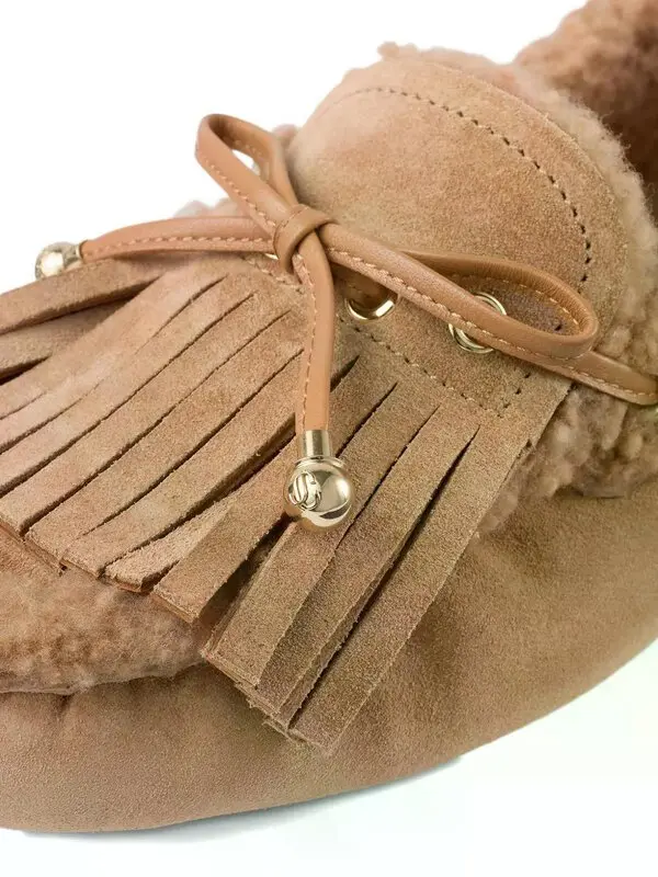 JIMMY CHOO Manon Shearling Trim Loafers