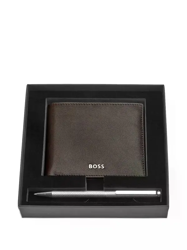 BOSS Logo-embellished Wallet And Pen Set