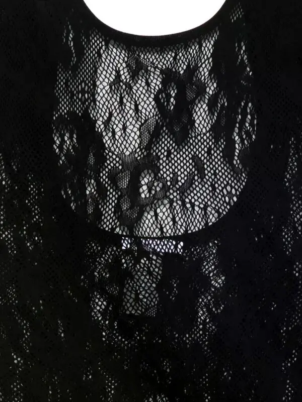 Patrizia Pepe Long-sleeved Lace Bodysuit